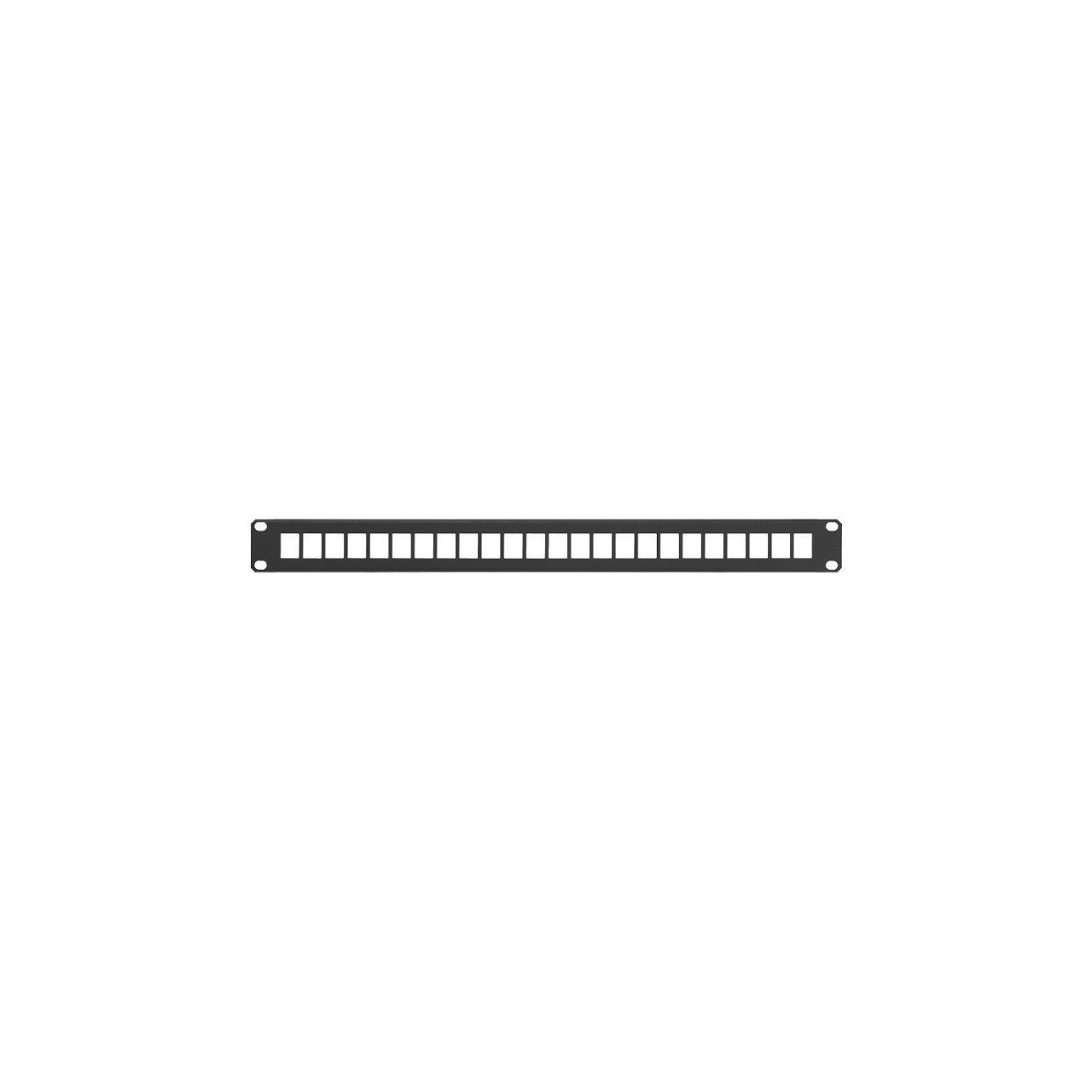 19'' EMPTY PATCH PANEL - 24 UTP/FTP RJ45 SOCKETS 1U - BLACK